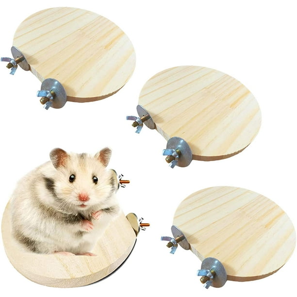 APPIE 4 Pcs Natural Wood Hamster Stand Platform,Activity Playground ...