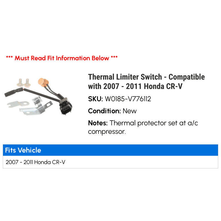 2008 honda crv ac thermal protector store