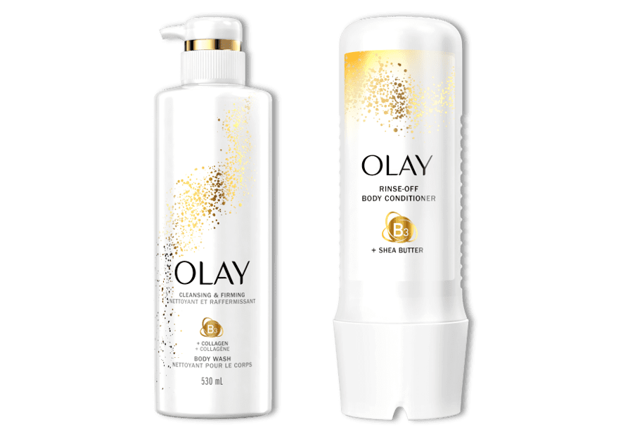 Olay Firming Body Wash for Women with Collagen & Olay Rinse Off Body ...