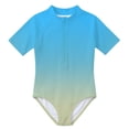 Confree For Girls Summer One-Piece Swimsuit Color Block Bathing Suits ...