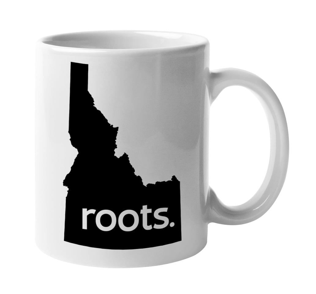 Idaho Roots & ID USA State Map Outline, US Citizen Coffee & Tea Mug Cup ...
