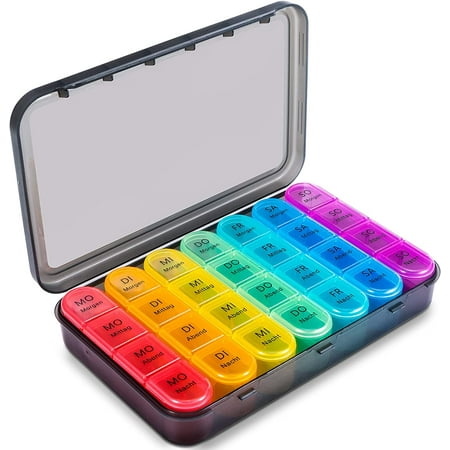 Pill box 7 days morning noon evening night, small medication box 7 days ...