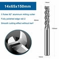 Gamvdout End Mill Bits, Large Size Cutting 3 Flute End Mills Drill Bit ...