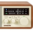 Sangean AM FM Table Top Radio with Bluetooth and AUX, Wooden Cabinet ...