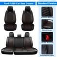 2015-2022 Ford F150 Truck Custom PU Leather Seat Covers Full Set, Black ...