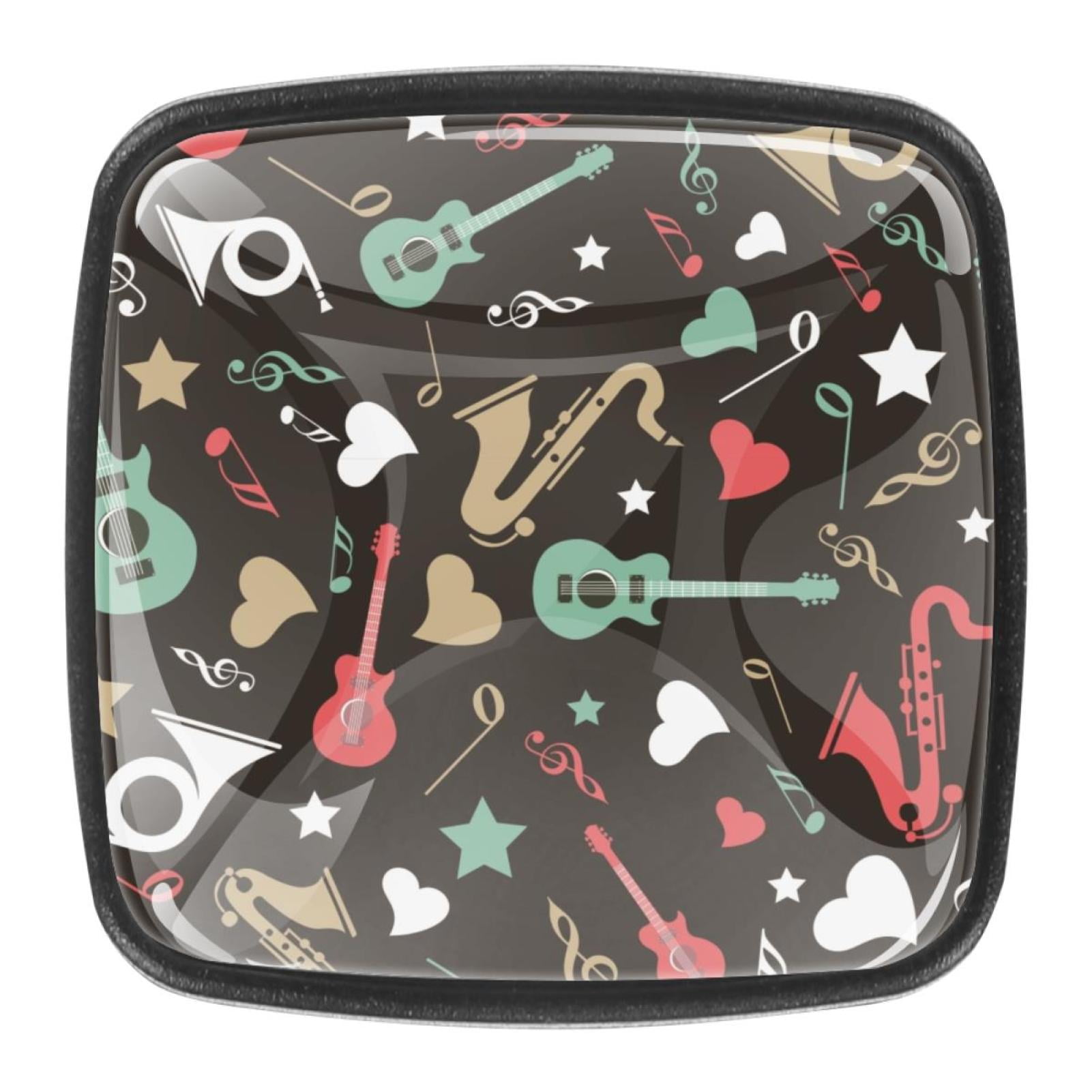 4 Pcs Square Cabinet Handle Cupboard Knob Drawer Pulls Handle Guitar ...