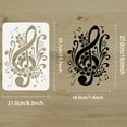 1Pc Treble Clef with Flower Drawing Stencil Template 11.7x8.3 inch for ...
