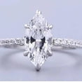 2.10Ct Marquise Cut Simulated Diamond Women's Ring 14K White Gold ...