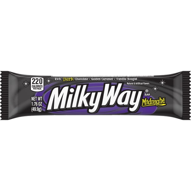 Milky Way, Midnight Dark Chocolate Candy Bar, 1.76 Oz - Walmart.com ...