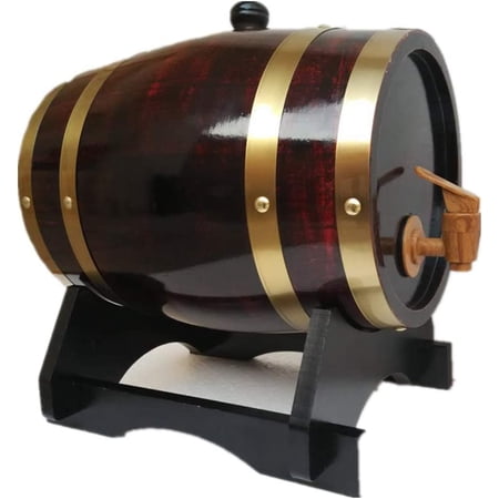 Wine Barrel Whisky Barrel, 3L with Stand Oak Casks for Wine Making or ...