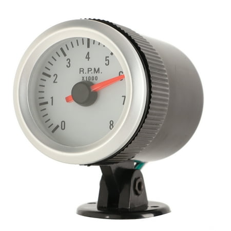 RPM Meter, 52mm Tacho Gauge Tachometer ABS Plastic Round Clear Display ...
