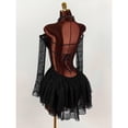 Black Lace Off-Shoulder Sheer Long Sleeve Mini Dress With Ruffled Skirt ...