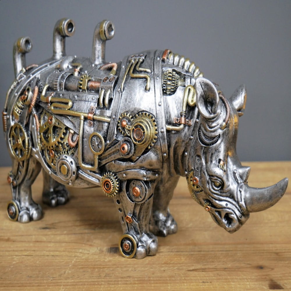 Click here for Merkmak Steampunk Mechanical Rhino Statue Industri... prices