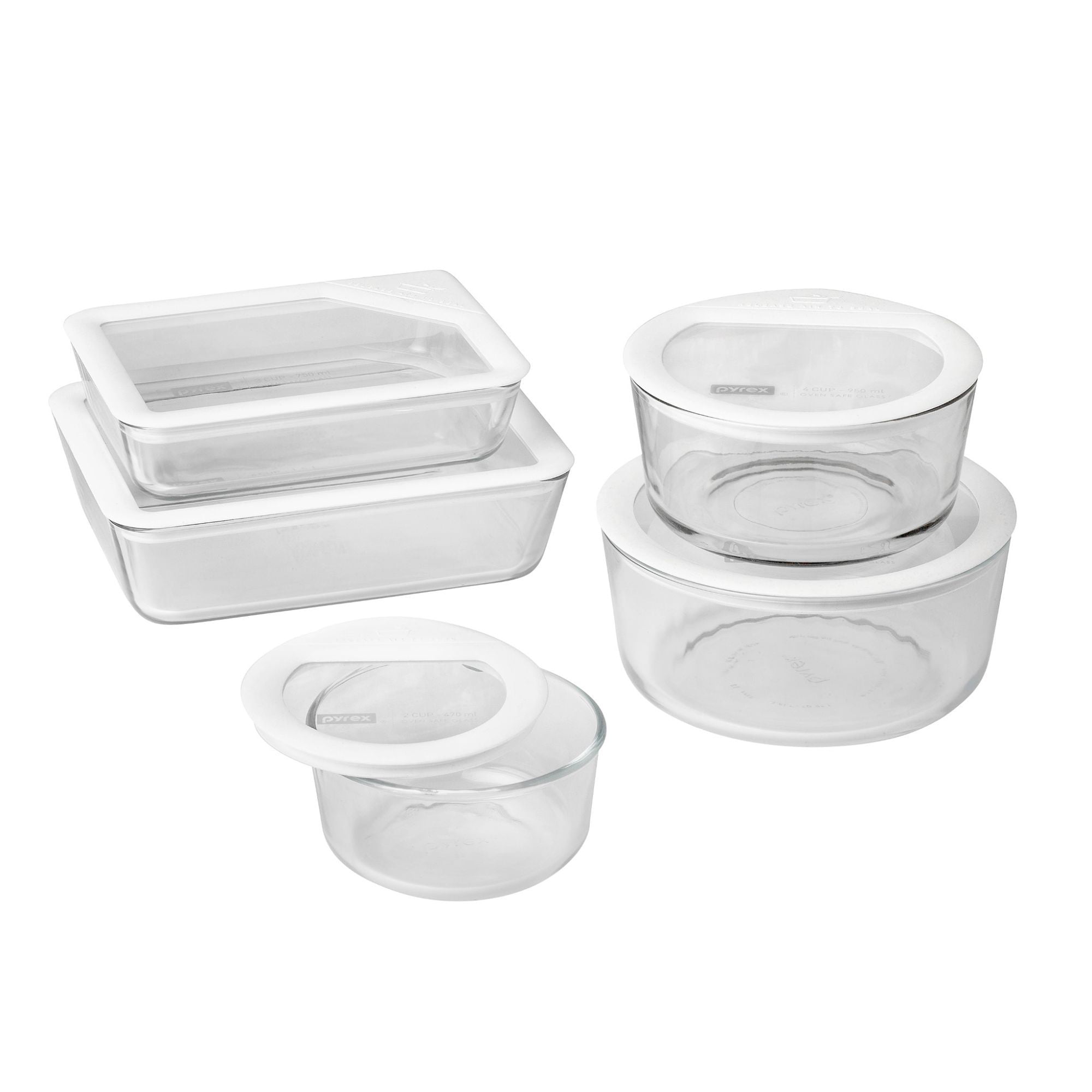 Pyrex Ultimate Non Porous Glass Food Storage Set 10 Pieces