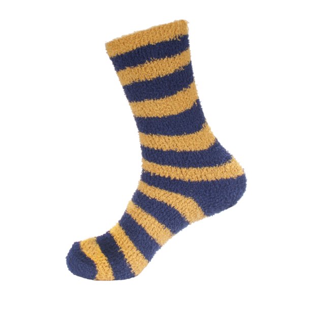 Super Soft Warm Microfiber Fuzzy Team Spirit Socks - Striped Blue and ...