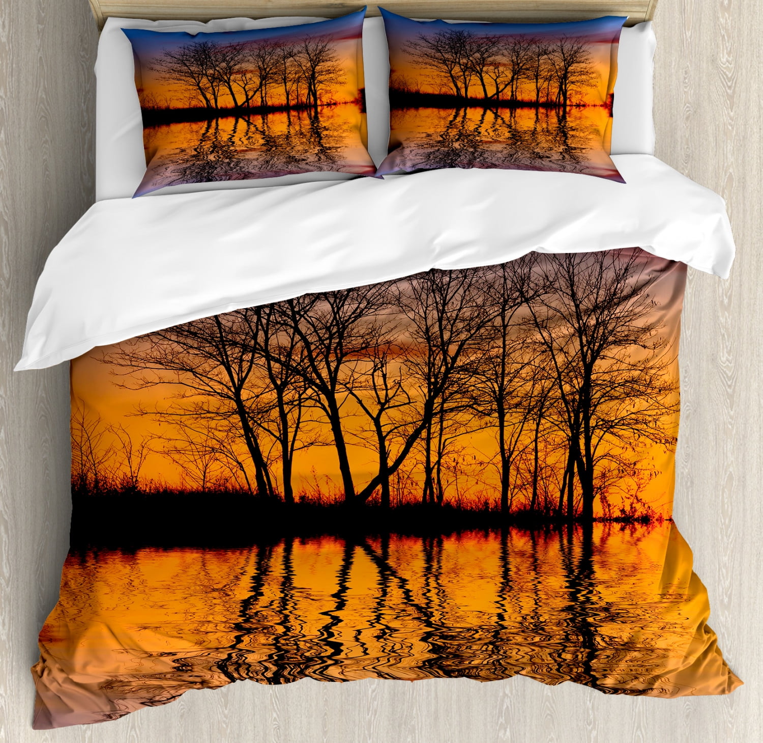 Nature Decor Queen Size Duvet Cover Set, Landscape from Mother Earth ...