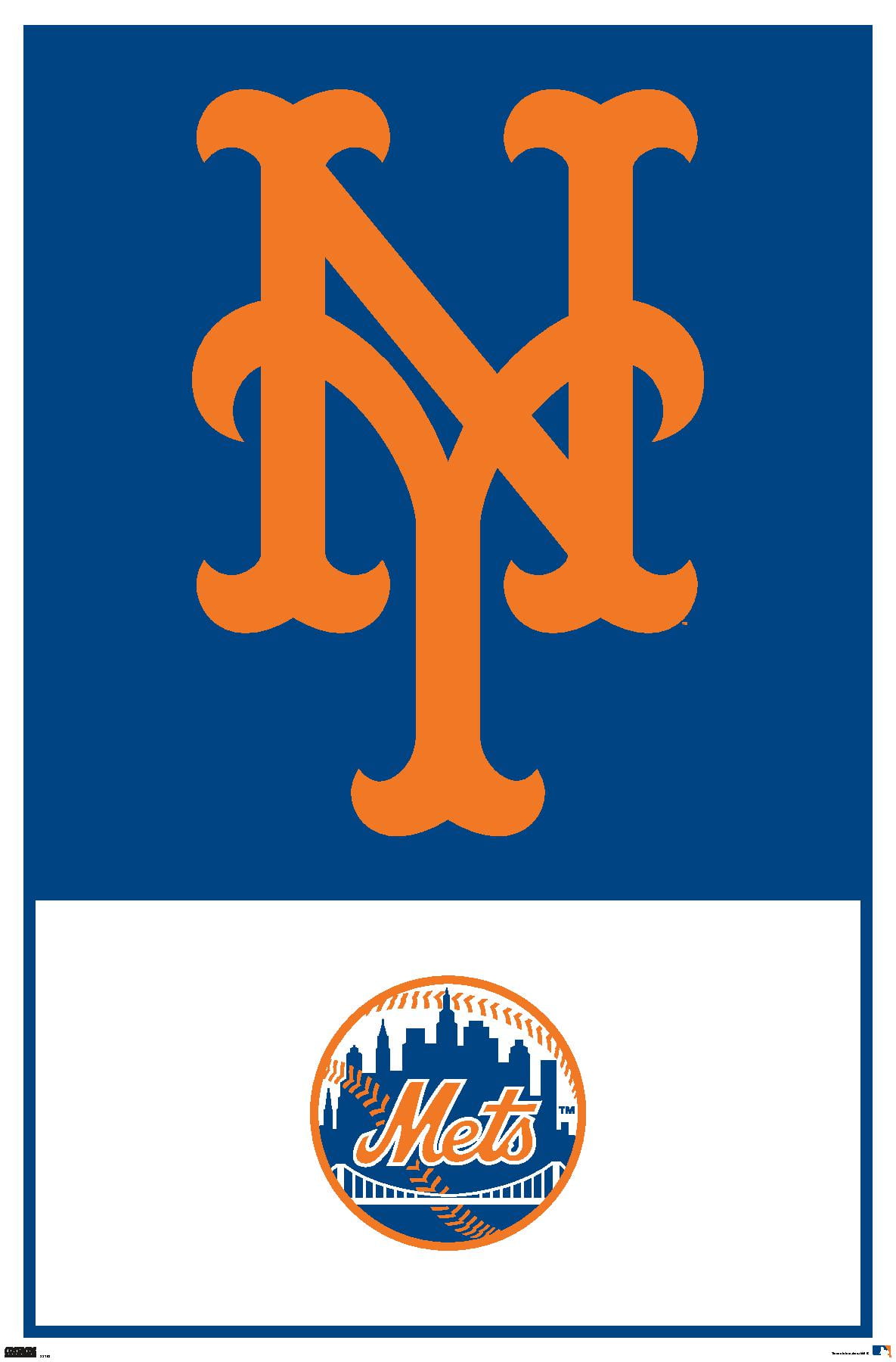MLB New York Mets - Logo 22 Wall Poster, 14.725" x 22.375" - Walmart.com