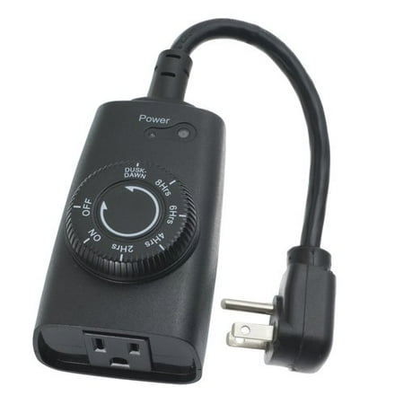 Work Choice Outdoor Grounded Dusk to Dawn Timer, 1 Outlet - Walmart.com