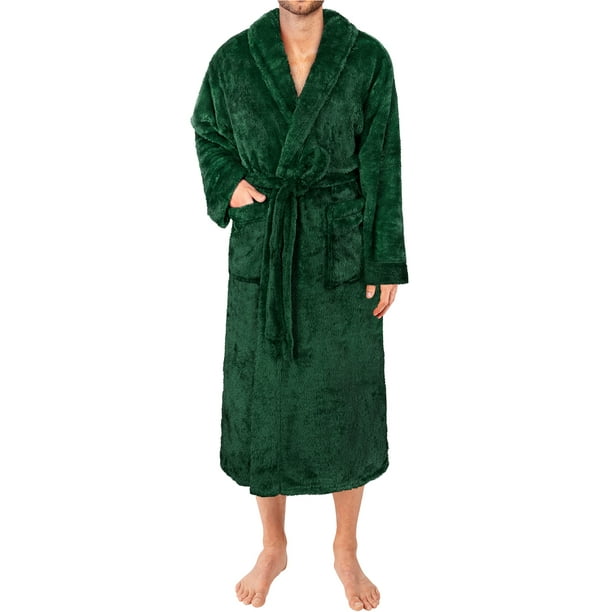 PAVILIA Mens Soft Robe, Plush Fluffy Fleece Bathrobe for Men, Long ...