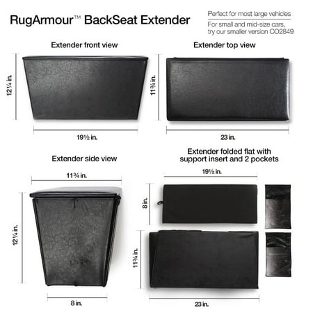 Enchanted Home Pet Orthopedic Sturdy Backseat Extender with Storage ...