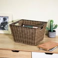 Better Homes & Gardens Large Poly Rattan Storage Basket, Brown, Durable ...