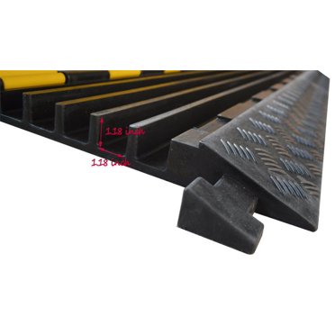 INTBUYING 5-Cable Rubber Electrical Wire Cover Traffic Speed Bump ...