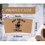"FENGHEMINGA 50 Pack Kraft Coffee Cup Sleeves, Disposable, Fits 12oz ...