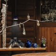 Rustic Bear in a Log Figurine - Woodland Bear Statue for Cabin and ...