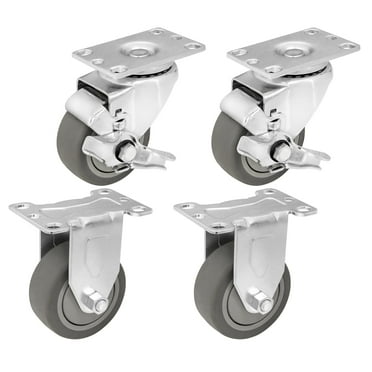 HOLKIE Retractable Caster Wheels,(4 pack) Heavy Duty Workbench Casters ...