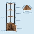 5 Tier LED Corner Shelf with Lights, with LED Strips, Adjustable ...