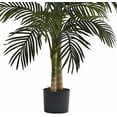 4ft Golden Cane Palm Double Stalk Artificial Tree with Lush Realistic ...