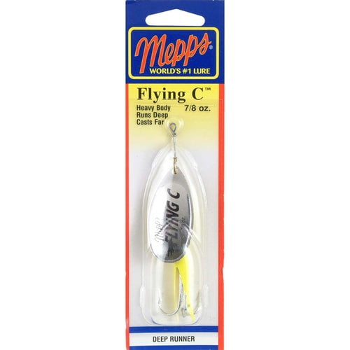 Mepps Flying C Treble Hook Inline Spinner, Hot Chartreuse with Hot Fire ...