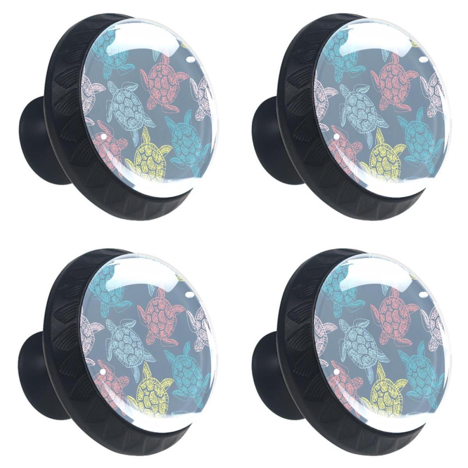 4 Pcs Colored Tropical Turtle Knobs for Kitchen Cabinet Cupboard ...