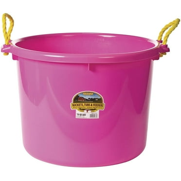 Little Giant Extra Large 70 Quart Plastic Rope Handled Green Muck Tub ...