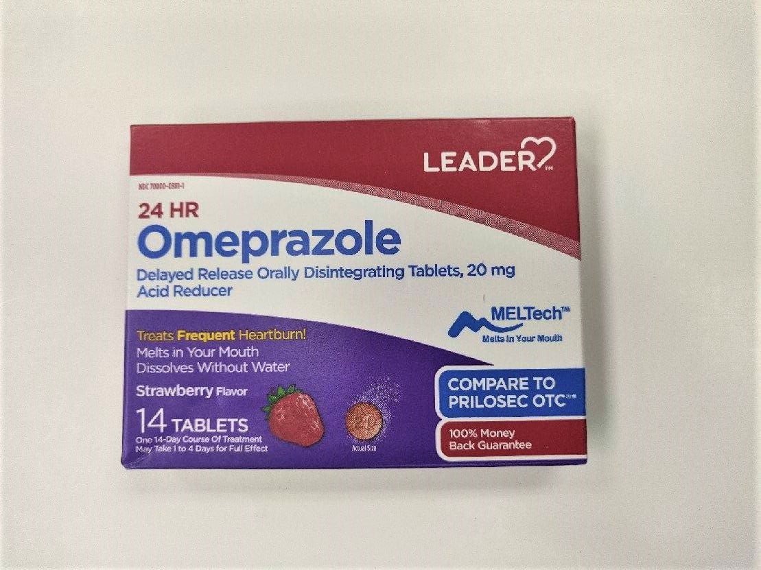 Leader Omeprazole Delayed Release Orally Disintegrating Tablets - 14 ...