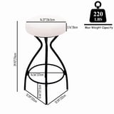 Modern Round Upholstered Backless Dining Chairs Backless Counter Stools ...