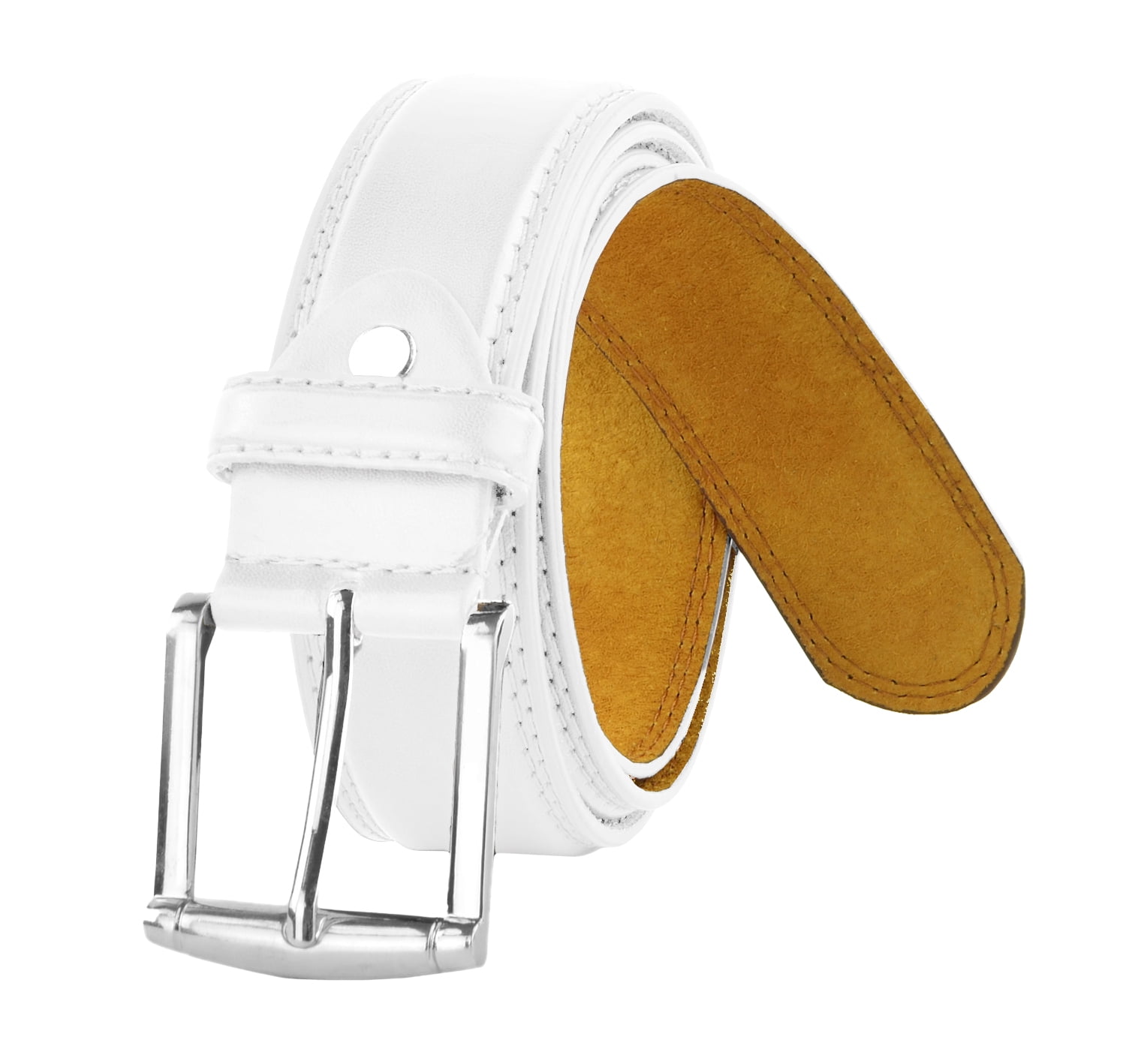 Moda Di Raza - Men's Classic Leather Belt - 1.5 Inch Width - Square ...