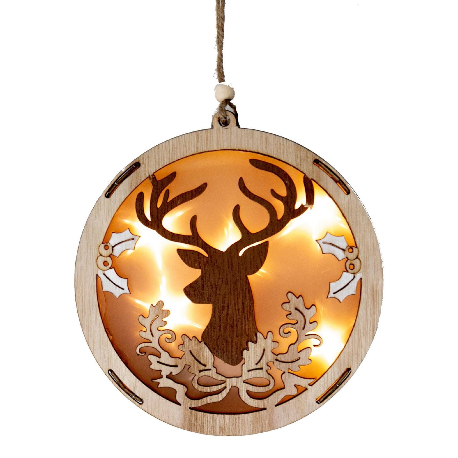 Click here for Ih Casadécor Led Wooden Round Shape Cutout Ornamen... prices