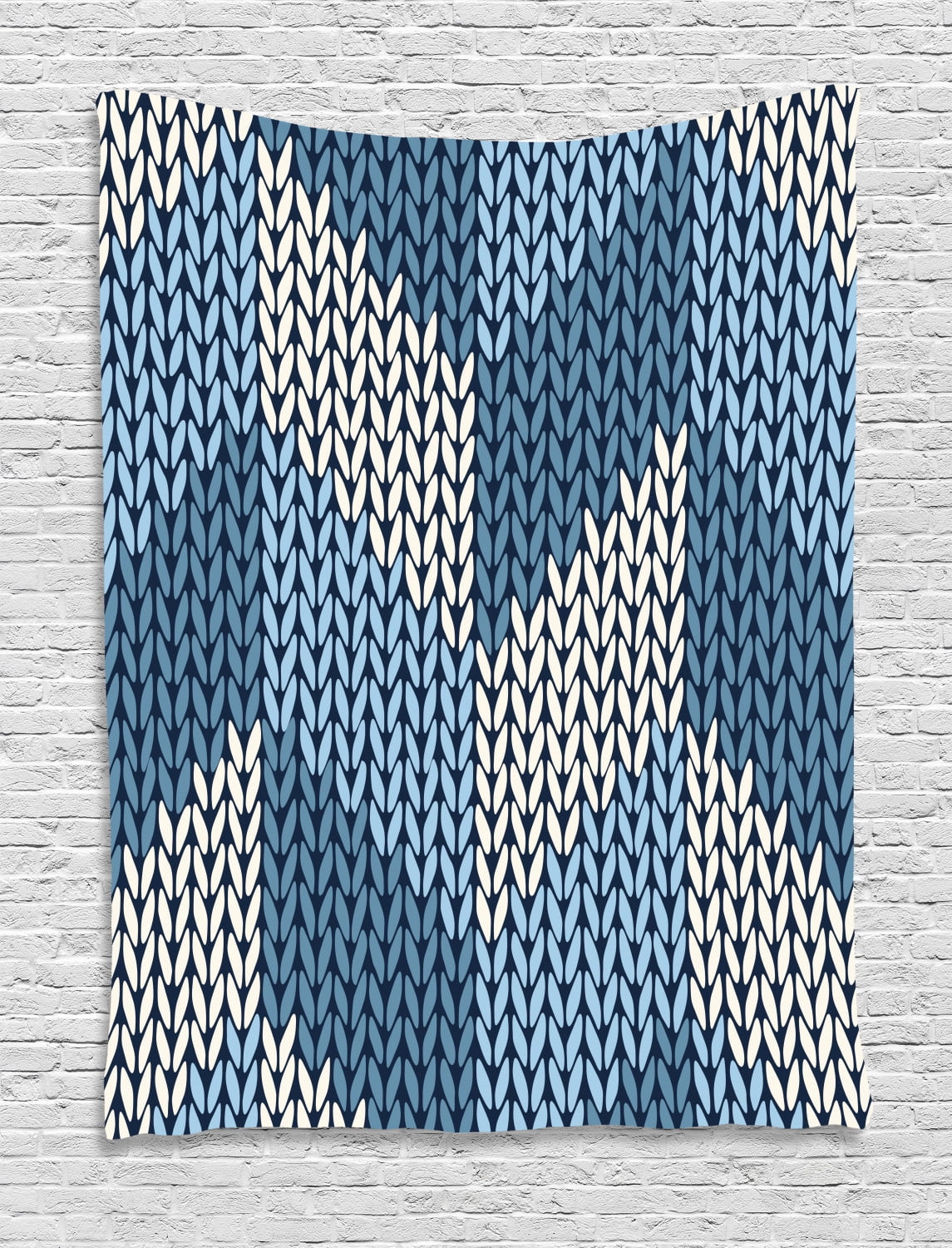 Blue Tapestry, Nordic Scandinavian Cultural Pattern in Winter Colors ...