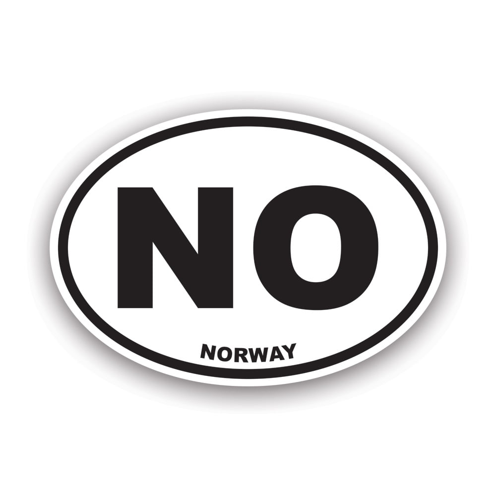 Norway Oval Sticker Decal - Self Adhesive Vinyl - Weatherproof - Made ...
