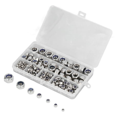 Hex Lock Nut Assortment, Nylon Insert Locking Nuts Stainless Steel With ...