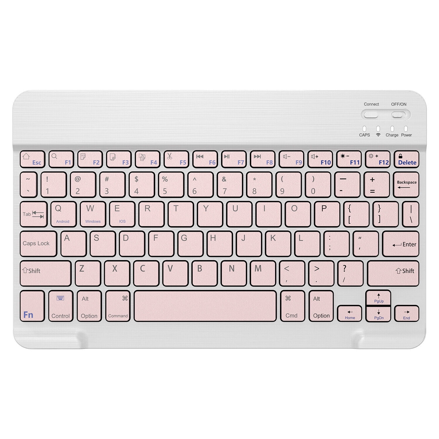 Wireless Bluetooth Keyboard, Quiet Slim Multi-Device Rechargeable ...