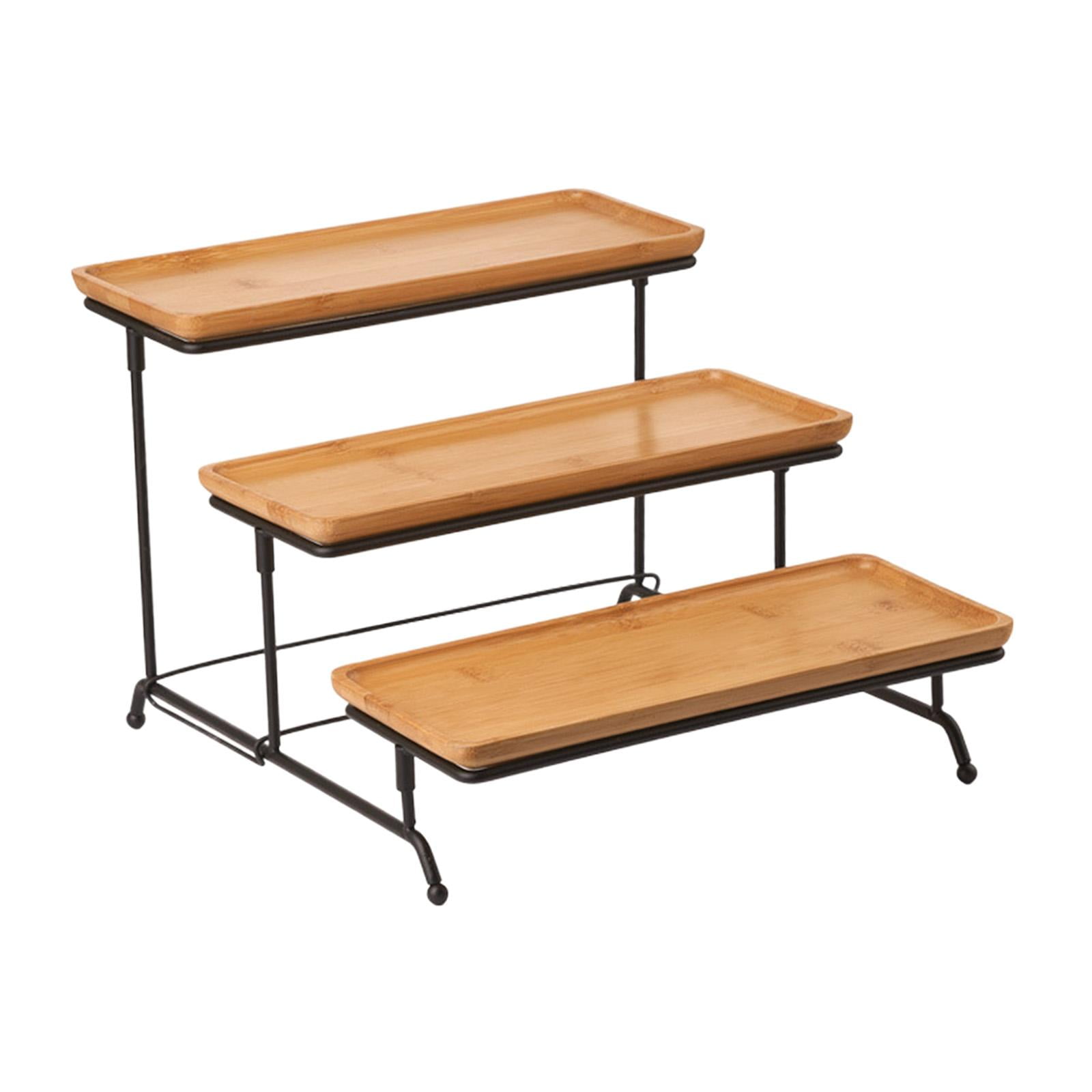 3 Tier Rectangular Serving Platter Stand Set Tiered Serving Stand ...