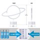 BrightSide 10" Planet Shaped LED Neon Table Light, Multicolor, Battery ...