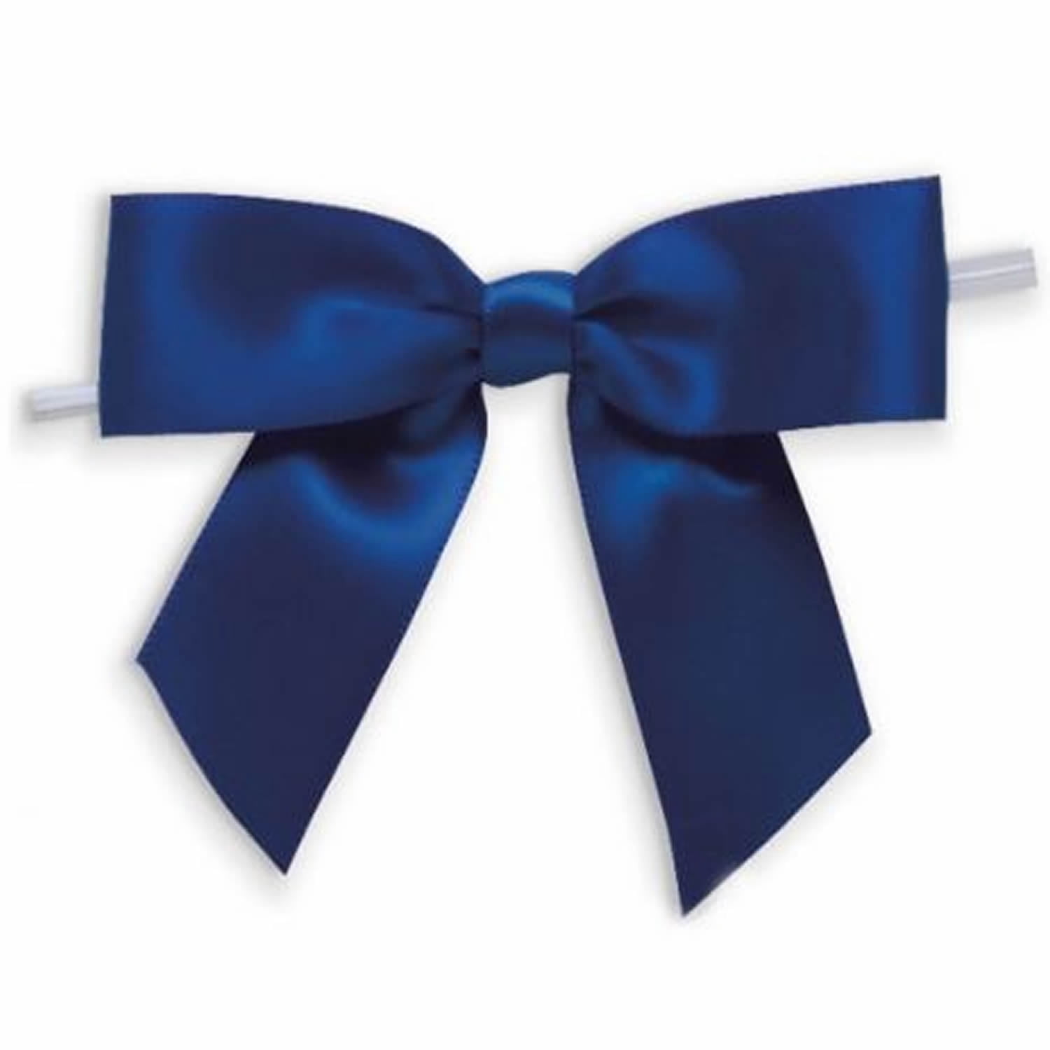 Weststone 50pcs Satin Royal Blue Bows 3 1/2" Span x 2" Tail, Ribbon ...