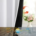 FUGee-100% Blackout Curtain Panels, Rod Pocket Window Curtains with ...