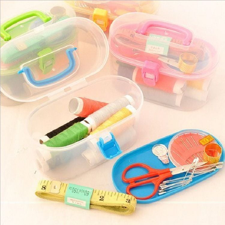 Portable 1 Set Sewing Tool Pack Kit Thread Threader Needle Tape Measure ...