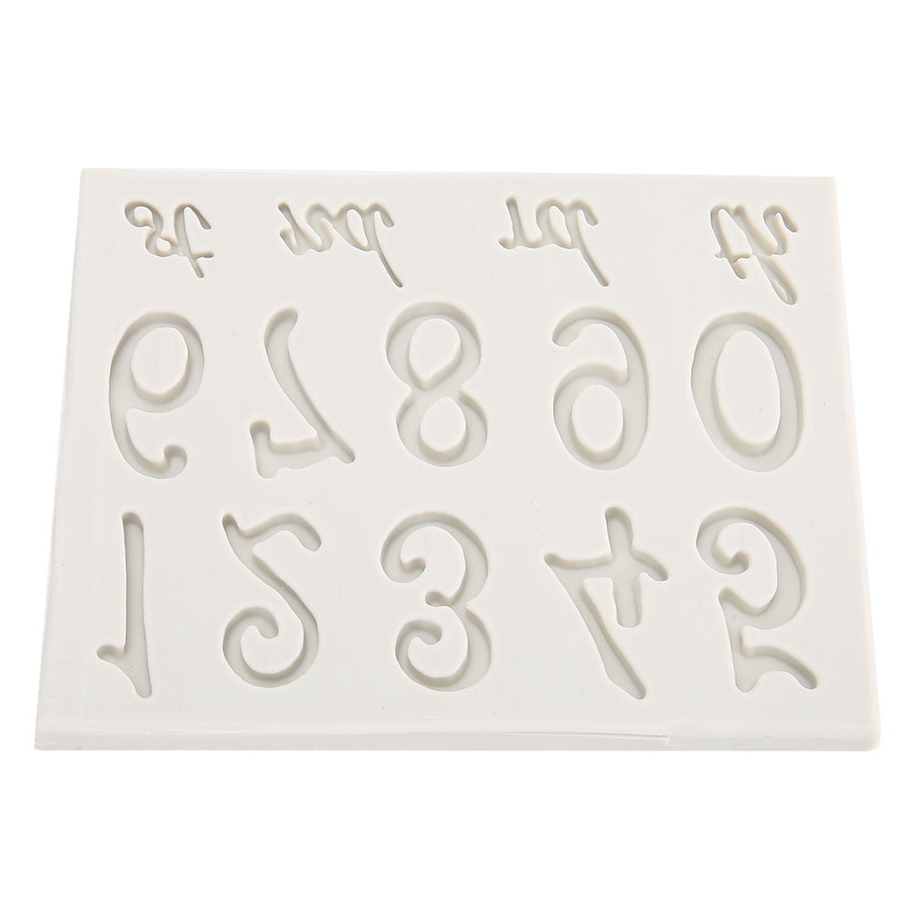 Household Number Alphabet Pattern Silicone Mold Non-Stick Cake Fondant ...