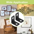 Picture Frame Corner Brackets, 100PCS Small L Shaped Brackets Black ...