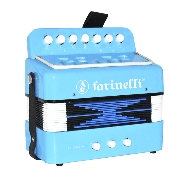 Acordeón Infantil Azul 7 Botones 2 Bajos Farinelli - Diseño Moderno y ...